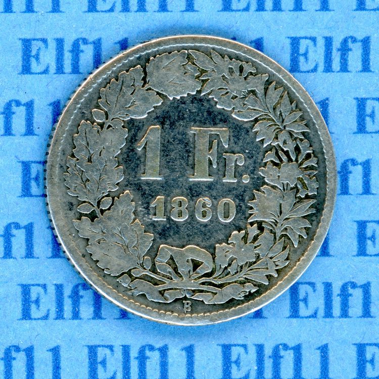 CHF___1.00 1860 s-ss 1 Franken (Gebraucht) in Widnau für CHF 165 – mit Lieferung auf Ricardo kaufen