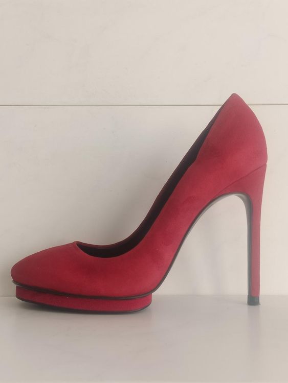 Escarpins Zara Woman 38 talon 12cm plateau 2cm velours | Kaufen auf Ricardo