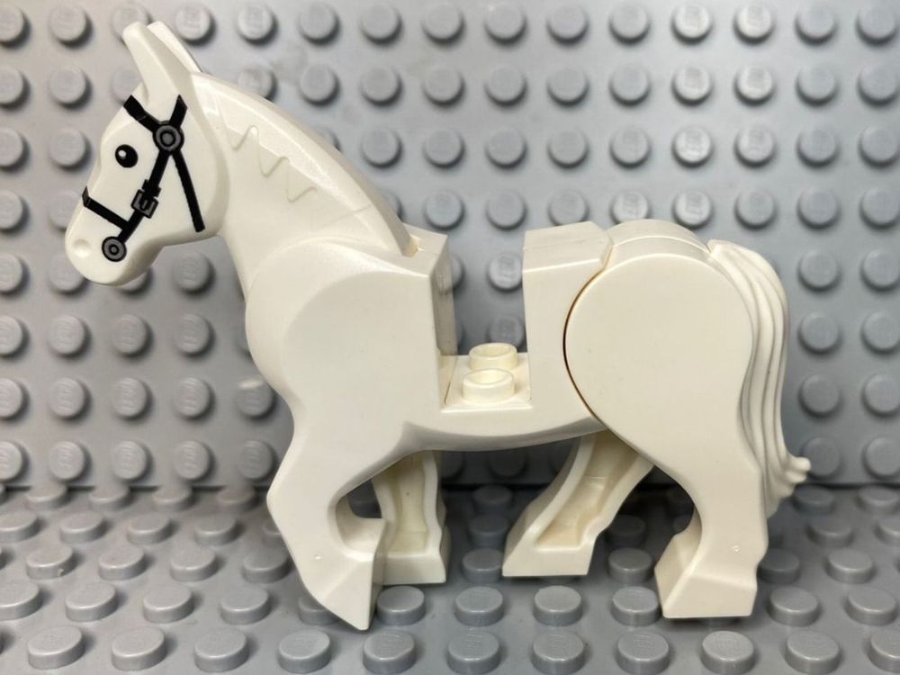 Lego Pferd weiss mit beweglichem Hinterbein | Acheter sur Ricardo