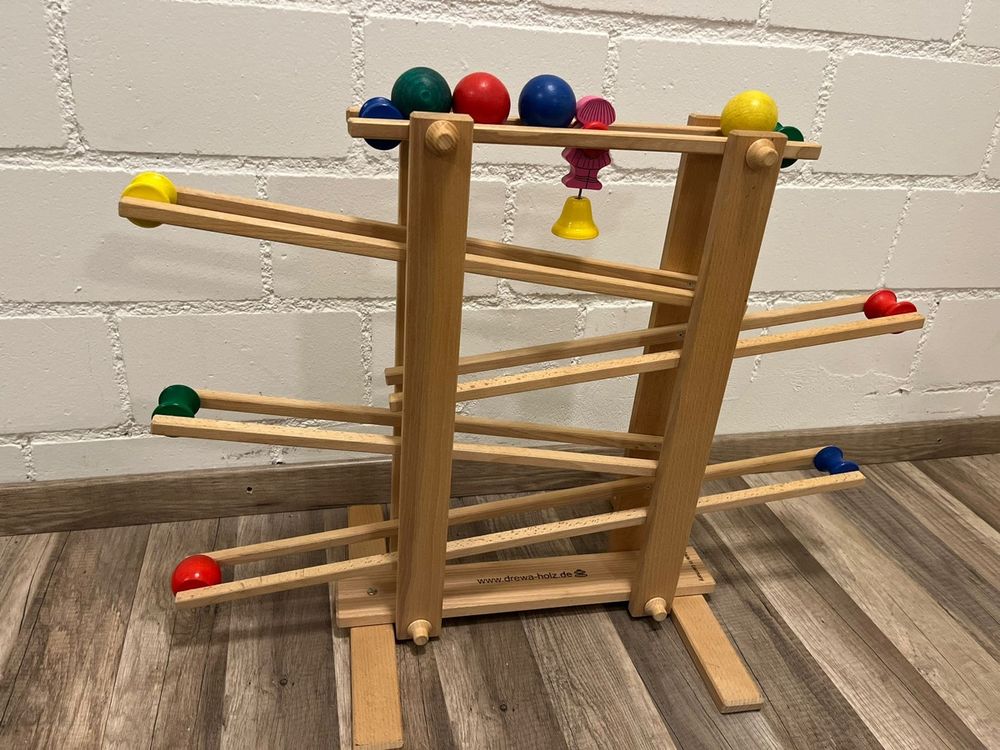Drewa Holz-Kugelbahn, Murmelbahn Spielbahn Laufbahn Kinder (Gebraucht ...