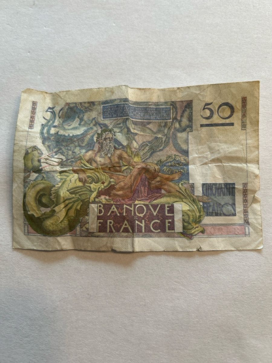 50 alte Französische Francs Banknote aus dem Jahr 1964. (Gebraucht) in ...