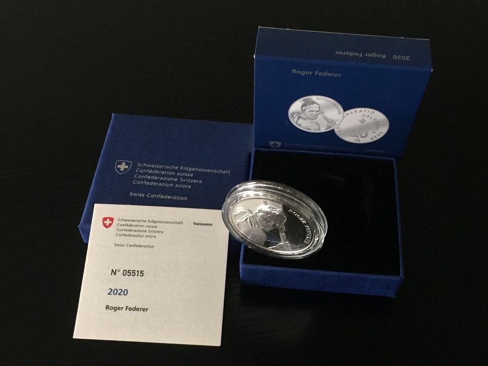 20 Franken 2020 Roger Federer Polierte Platte (Neu und originalverpackt) in Tägerwilen für CHF ...