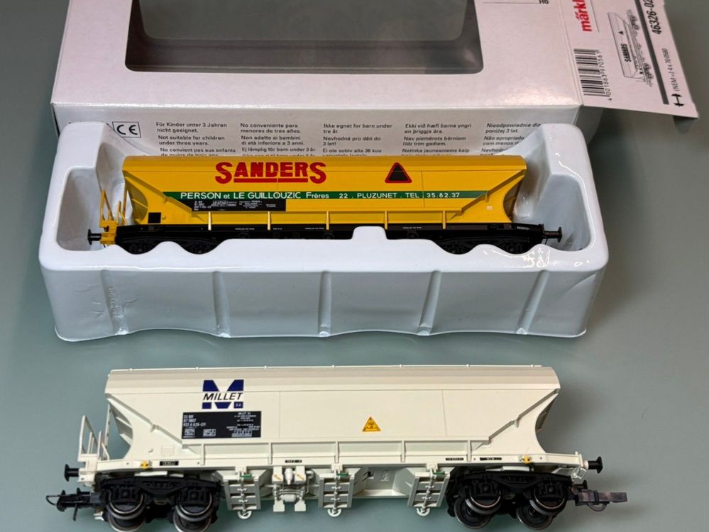 2x SNCF Céréaliers / Silowagen * SANDERS + MILLET (Neu (gemäss ...