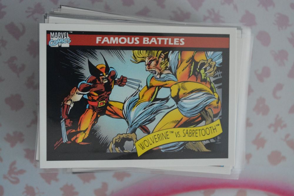 Marvel Universe 1990 Trading Cards - Wolverine vs Sabretooth (Gebraucht ...