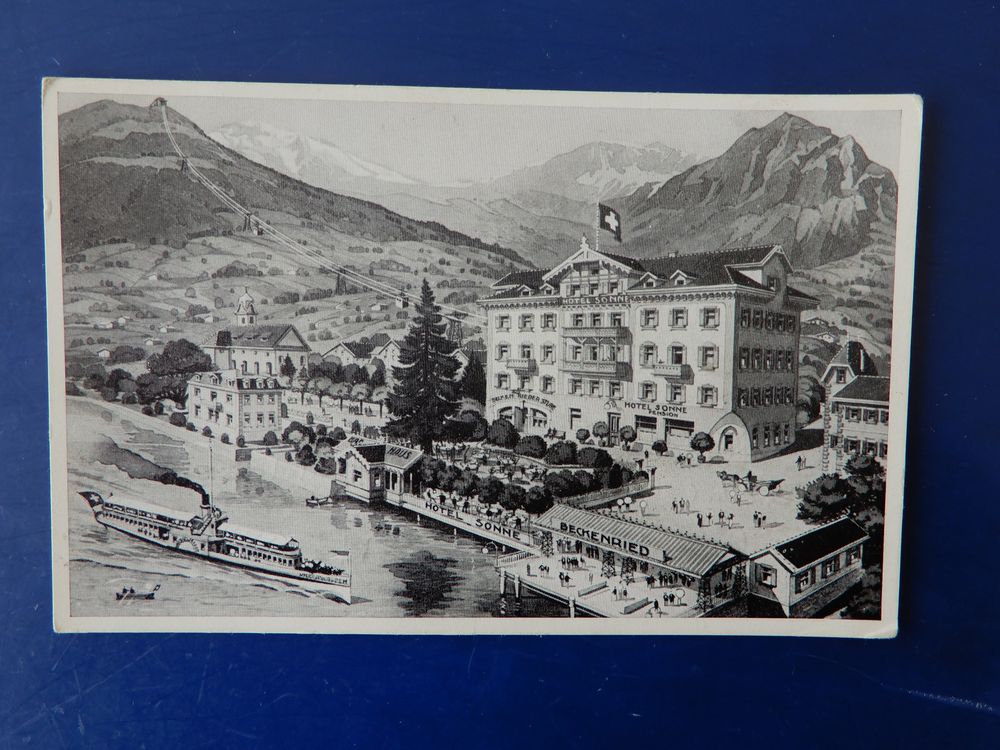 1960 Hotel Sonne Beckenried Familie E Amstad Photokarte Kaufen Auf