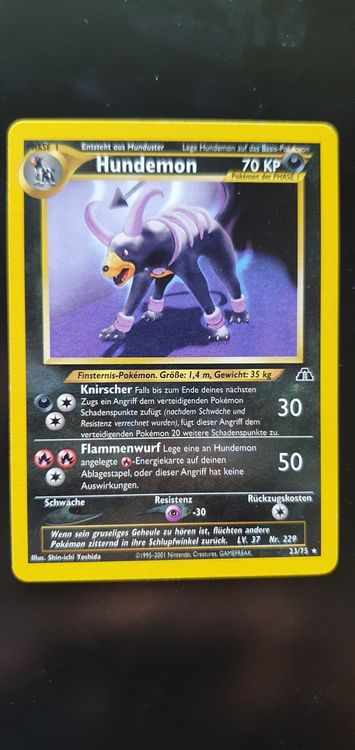 Pokemon Hundemon Neo Discovery Rare (NM) (Gebraucht) in oberbuchsiten ...