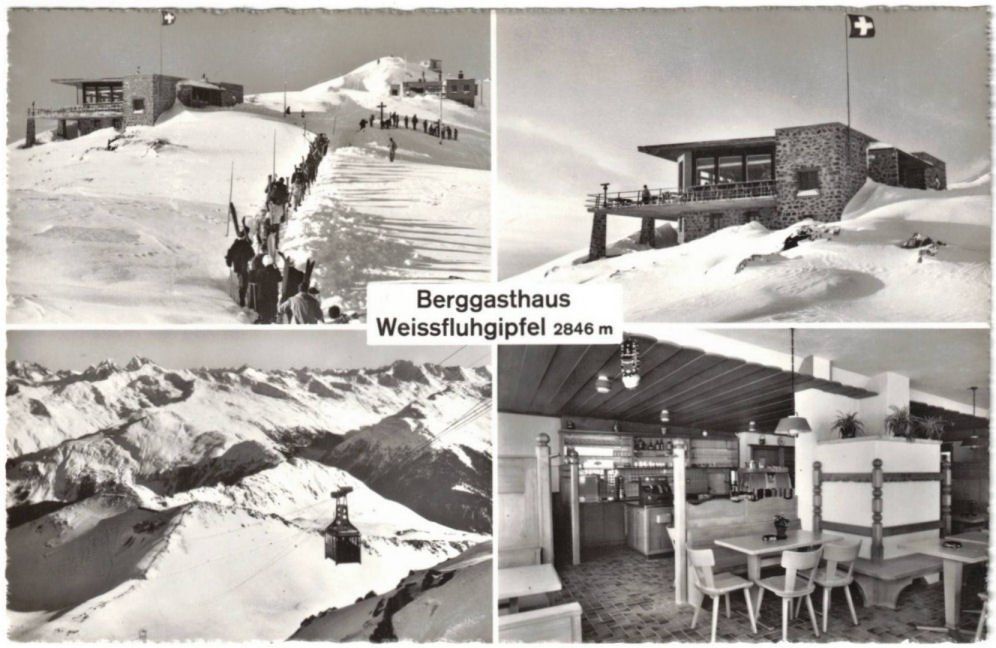 Davos - 4 Bild AK Weissfluhgipfel (Gebraucht) in Binningen für CHF 2 ...
