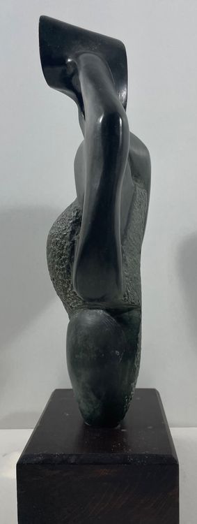 Kubistische grosse Bronze Skulptur unleserlich Signiert | Kaufen auf Ricardo