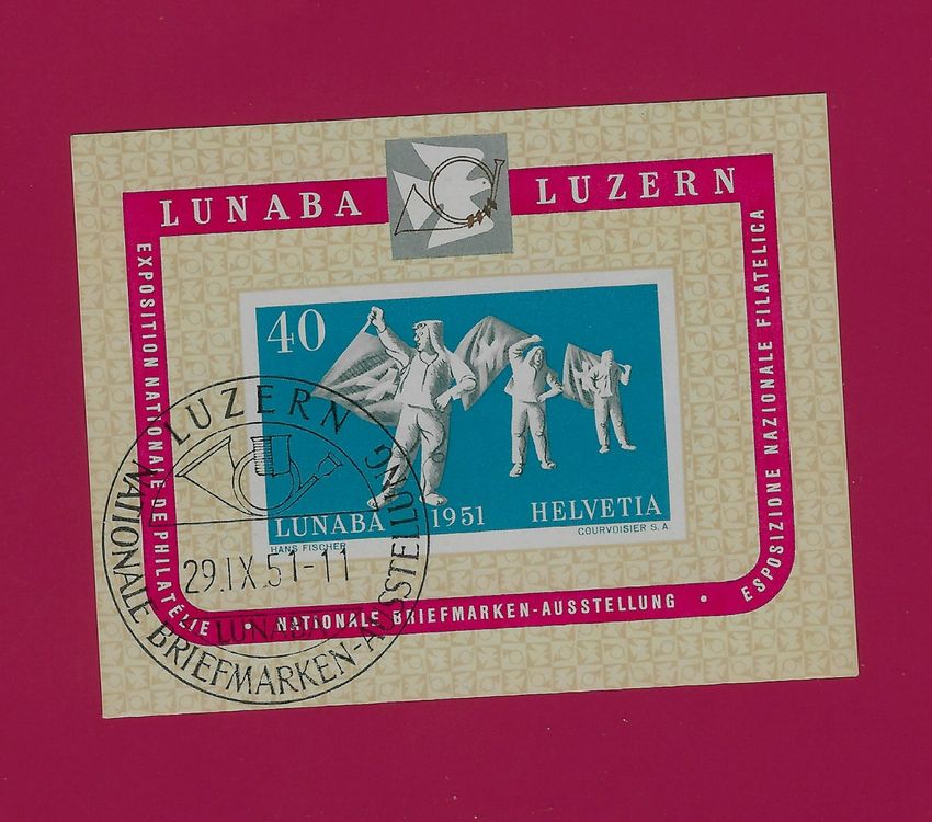 1951 Luna Block Ersttag mit Gummi (Neu (gemäss Beschreibung)) in ...