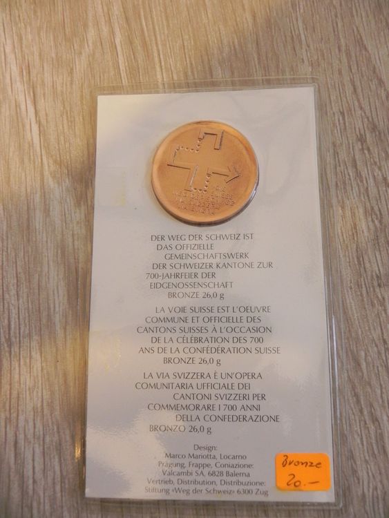 Medaille Der Weg der Schweiz 700 Jahre Schweiz 1991 | Kaufen auf Ricardo