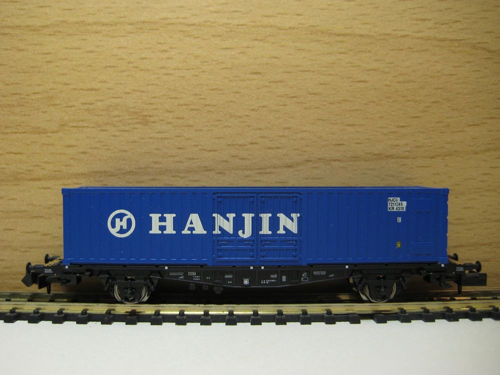 MINITRIX 2-achs Container-Tragwagen " HANJIN " DB | Kaufen auf Ricardo