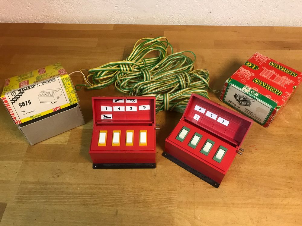 LGB 5075 2x Weichenstellkästen + Kabel (evtl. defekt) (Defekt) in ...
