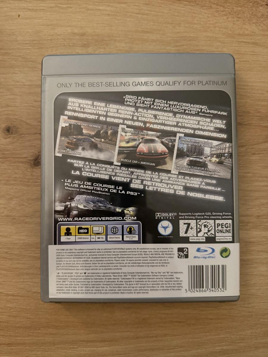 PS3 Game: Race Driver GRID Platinum - Top Zustand! (Neu (gemäss ...