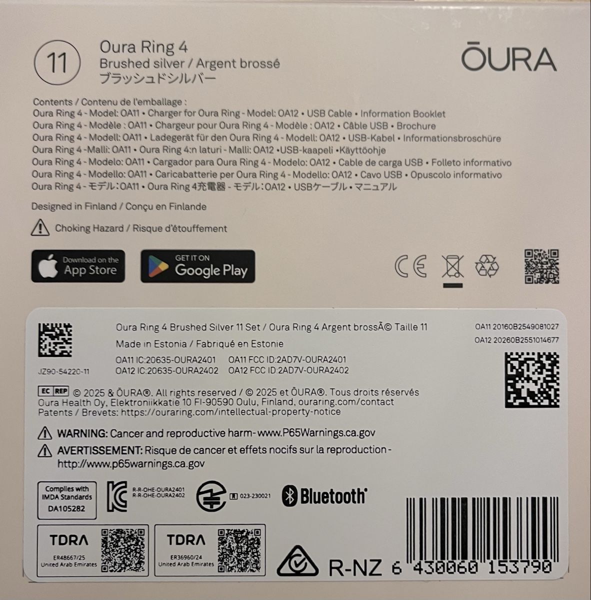 Oura Ring 4 Gen – Brushed Silver – Top Zustand (Gebraucht) in Zürich ...