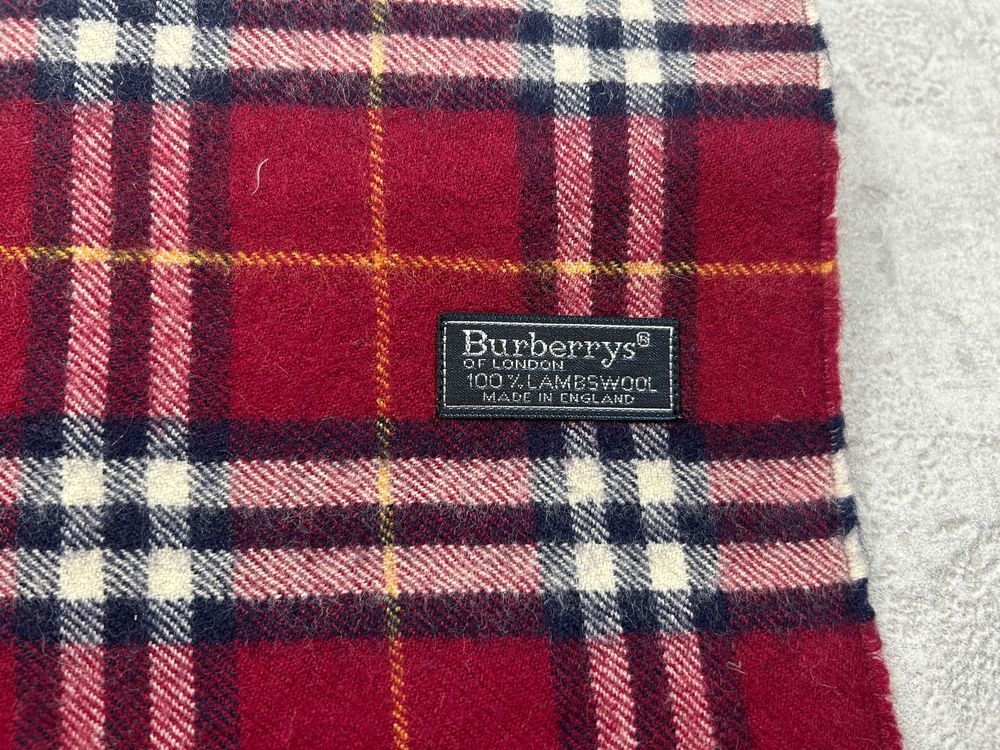 Écharpe Burberry's vintage Bordeaux en Laine / Schal / Scarf (Neuf ...