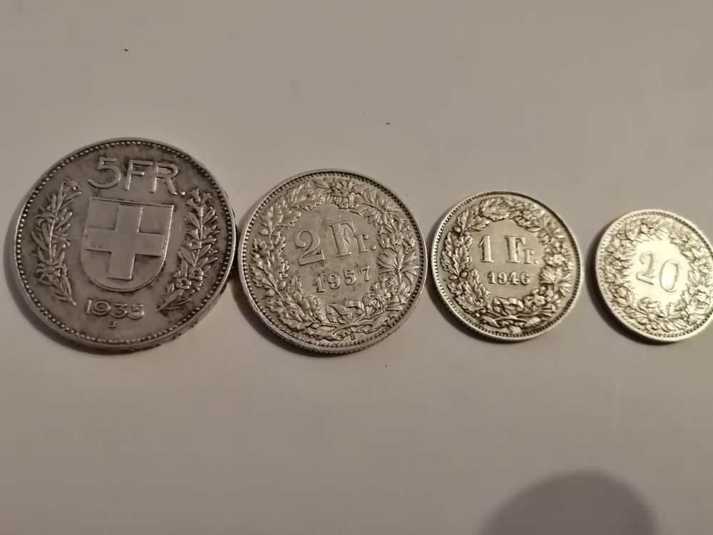 Silbermünzen Schweiz (Gebraucht) in Belp für CHF 19 – mit Lieferung auf Ricardo kaufen