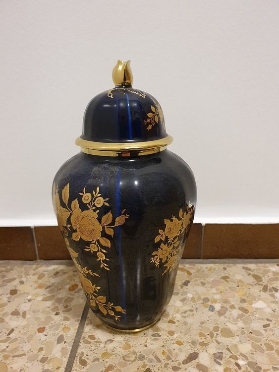 Bavaria Wunsiedel grosse Vase mit Deckel Echt Kobalt (Gebraucht) in ...