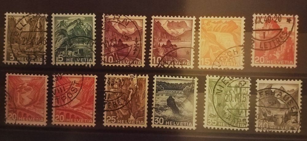 628) Satz Landschaftsbilder 201y-209y Papier Kt. 50 (Gebraucht) in Baden für CHF 3 – mit ...