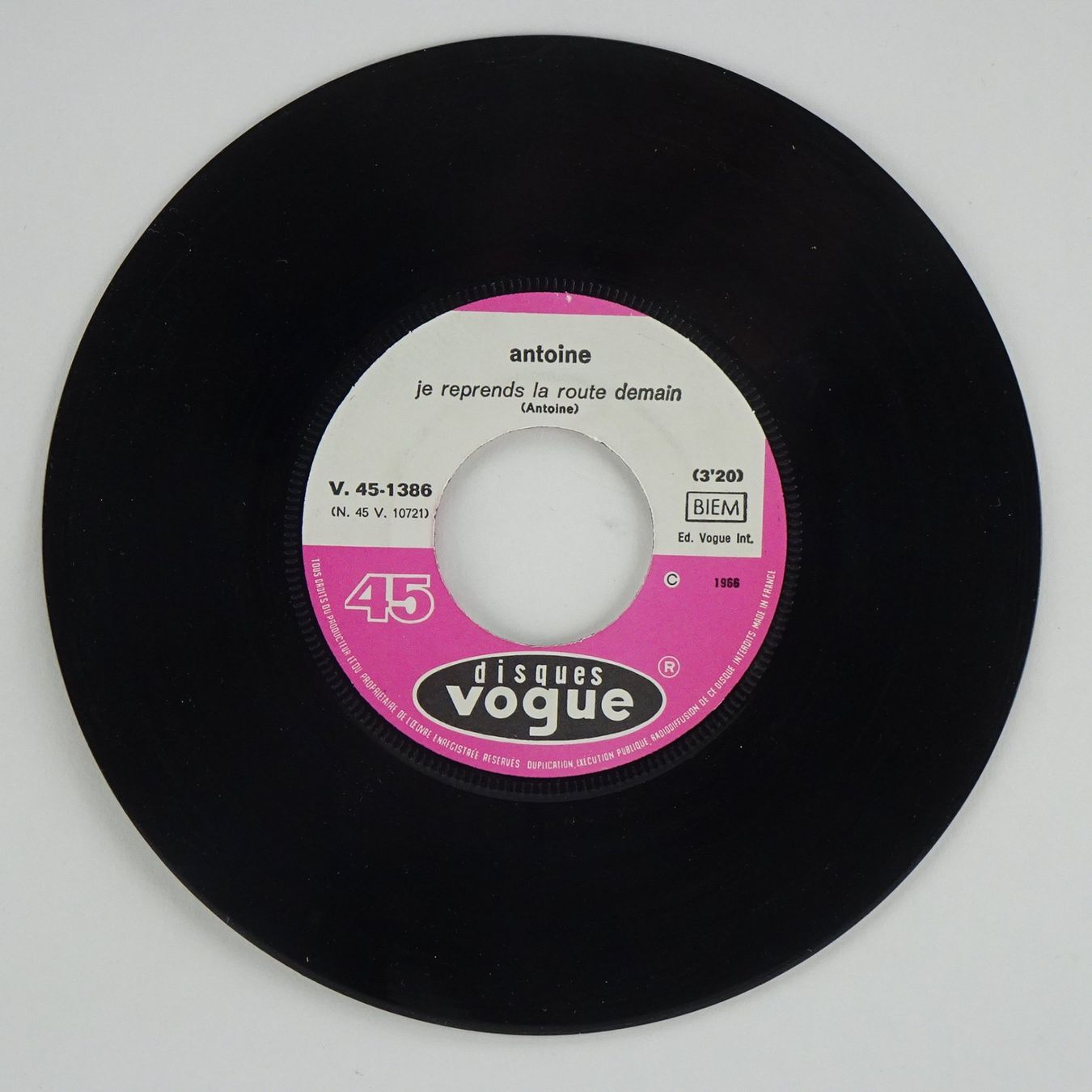 Anoine - Ma Fete Foraine b/w Je Reprends La Route Demain (Gebraucht) in ...