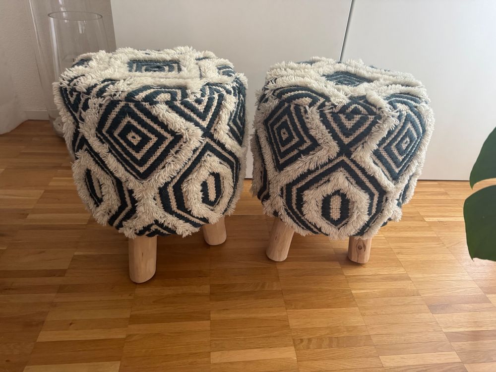 2er Set: Süssi Mini-Hocker im Boho Stil | Kaufen auf Ricardo