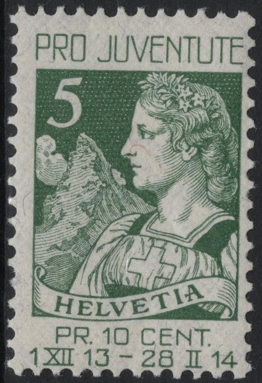 5 Rp. Helvetia mit Matterhorn - ABART Zähnung leicht versch. (Gebraucht) in Eglisau für CHF 5 ...