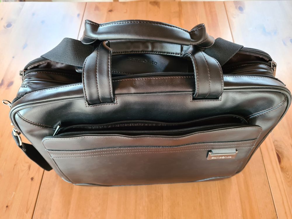Leather Bag Samsonite Classic Leather Toploader | SHI Leather Backpack ...