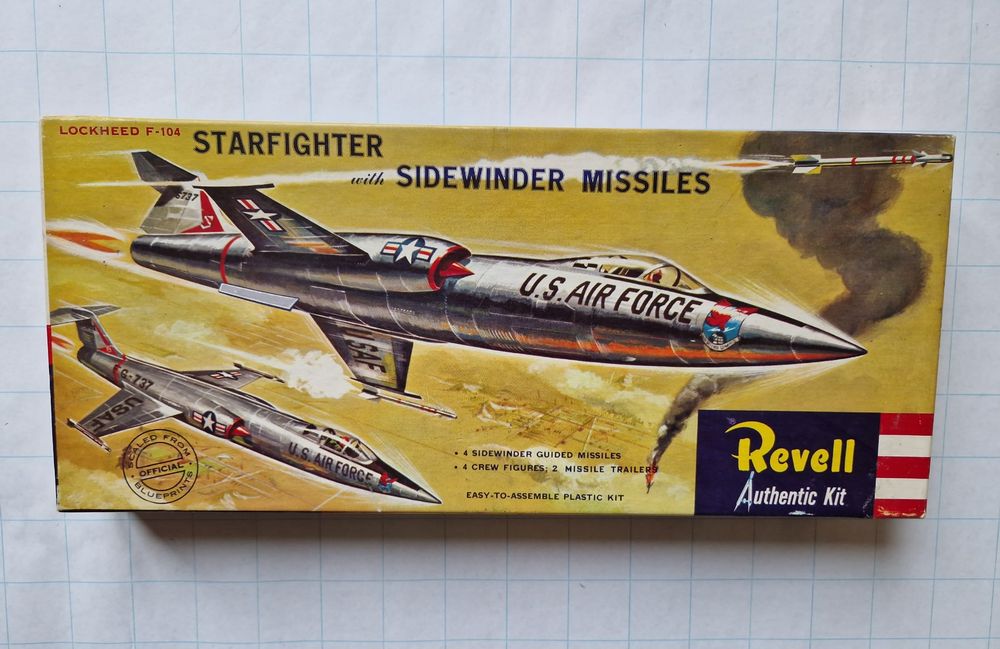Revell Lockheed F-104 Starfighter H-199:89 1/64 + Sidewinder (Neu ...