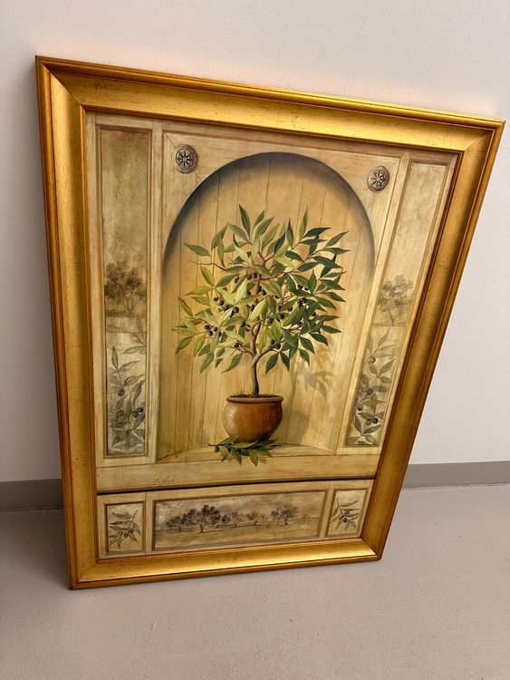 OLIVEN wunderschönes GEMÄLDE Edel gerahmt Hinter Glas | Kaufen auf Ricardo