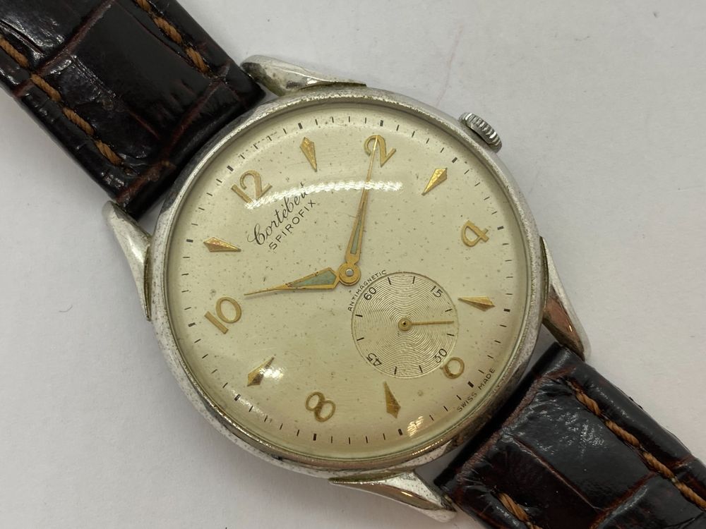 CORTEBERT 38mm XL Spirofix Handaufzug läuft /// B796 (Gebraucht) in ...