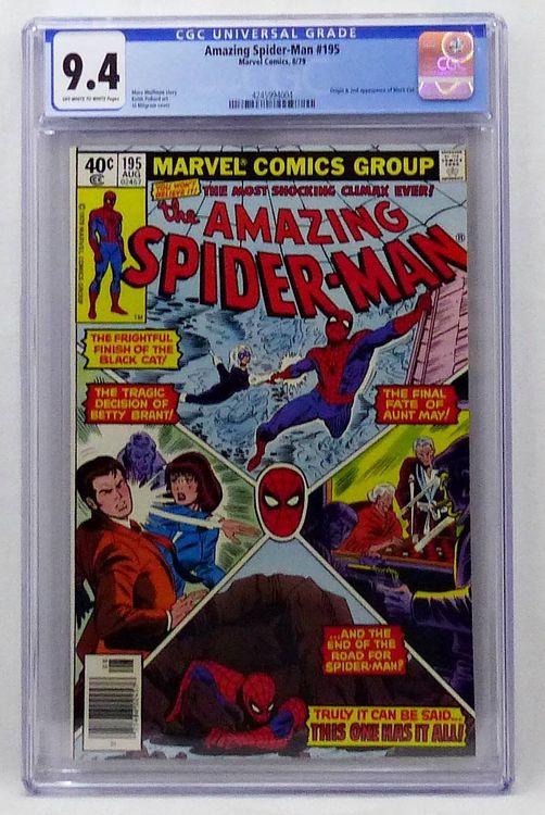 AMAZING SPIDER-MAN #195 CGC 9.4 🔑 KEY BLACK CAT MARVEL 1972 (Gebraucht ...