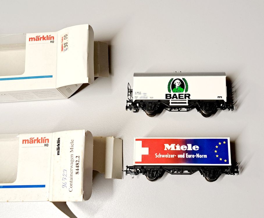 SBB Güterwagen BAER + Miele Containerwagen Märklin HO in OV | Kaufen ...