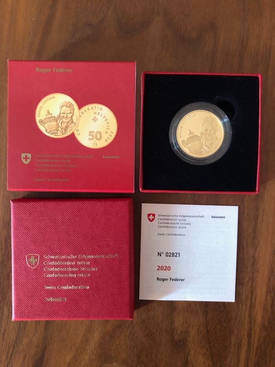Roger Federer Gold Münze (Neu und originalverpackt) in Zürich für CHF ...