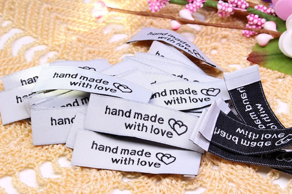 Label "Hand made with love" weiss (1 Stück) (Neu und originalverpackt ...
