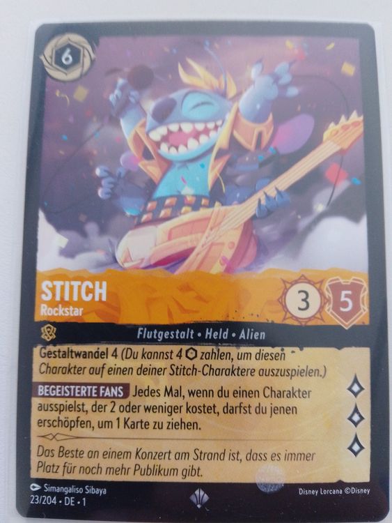 Disney Lorcana - Stitch Rockstar - super rare - DE (Neu (gemäss ...