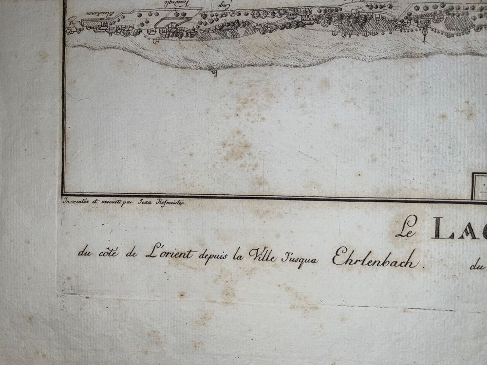 Antiker Plan vom Zürichsee 1800 Laurenz Halder (1765-1821) | Kaufen auf ...