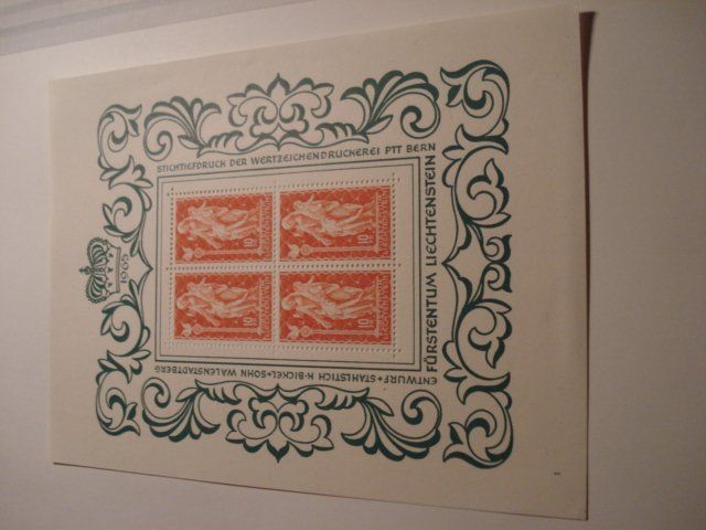 Liechtenstein Bogen 10.- Marke 1965, ** (Gebraucht) in Niederwil AG für CHF 2.5 – mit Lieferung ...