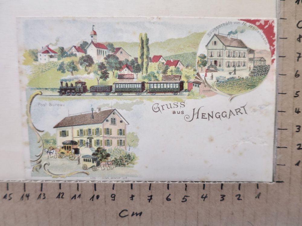 Gruss aus Henggart Litho Ak um 1900 (Gebraucht) in Winterthur für CHF 15 – mit Lieferung auf ...