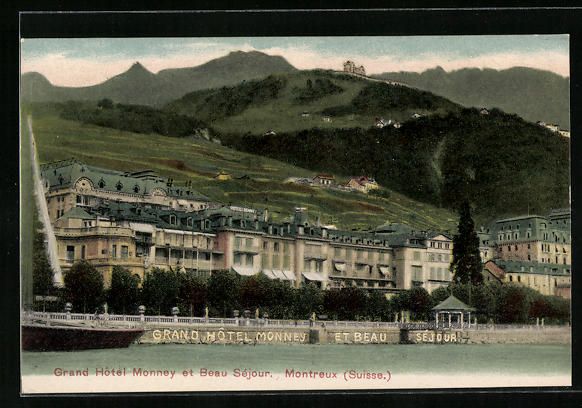Montreux, Grand-Hotel Monney vor Berglan (Gebraucht) in Berlin für CHF ...