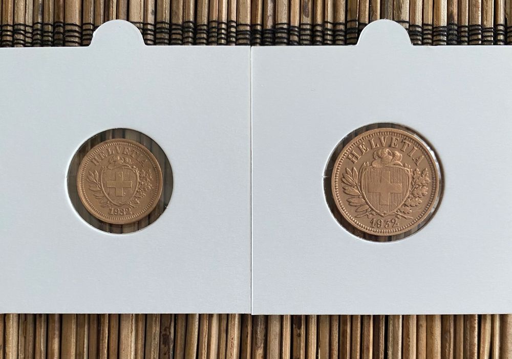 Schweiz Set 1 + 2 Rappen 1932 vzgl-unz | Kaufen auf Ricardo