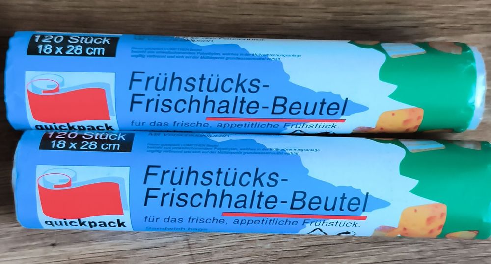 2 Rollen Quickpack Frühstücksbeutel, 120 Stück pro Rolle (Neuf (Voir ...