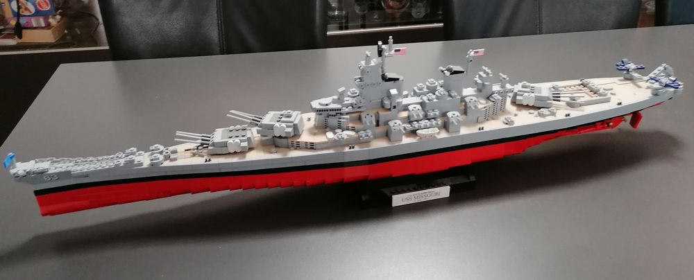 Lego Boat 2228pcs Military WW2 Lowa Class USS Missouri Battleship Large ...