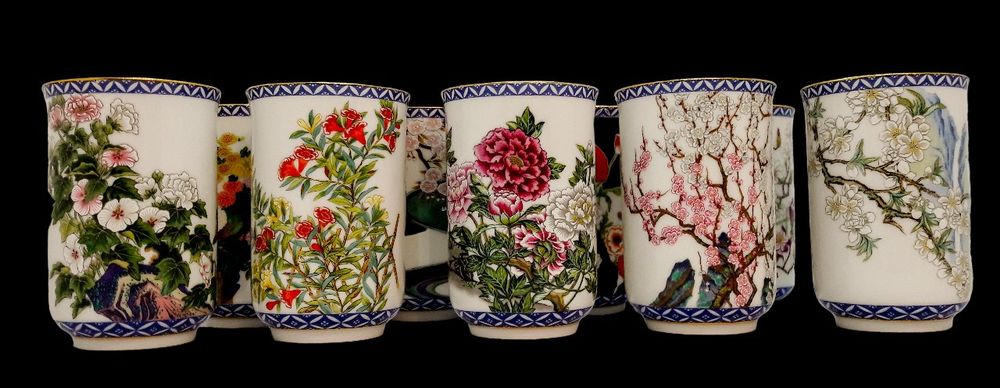 Kinuko Yamabe 1981Sake Tee thé 9x Tasse Franklin Mint Rare! | Kaufen ...