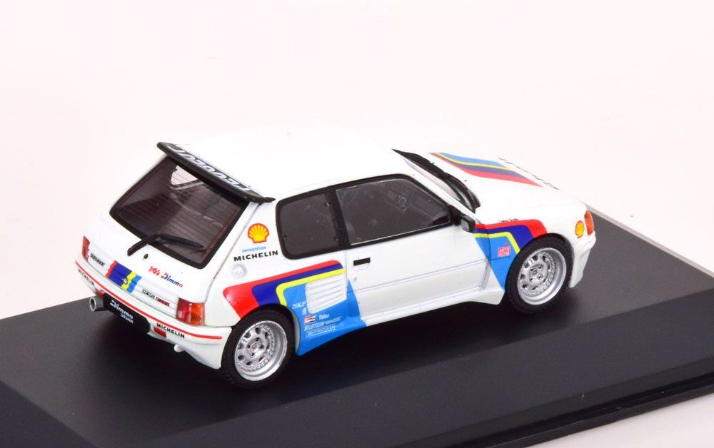 Peugeot 205 GTI mit Dimma Bodykit weiß/blau/rot 1/43 NEU (Neu und ...