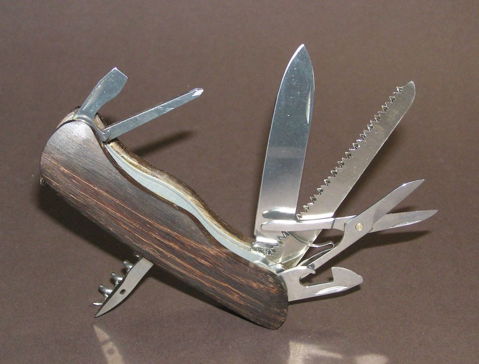 VICTORINOX TASCHENMESSER SACKMESSER MIT HOLZSCHALEN (D'occasion) à ...