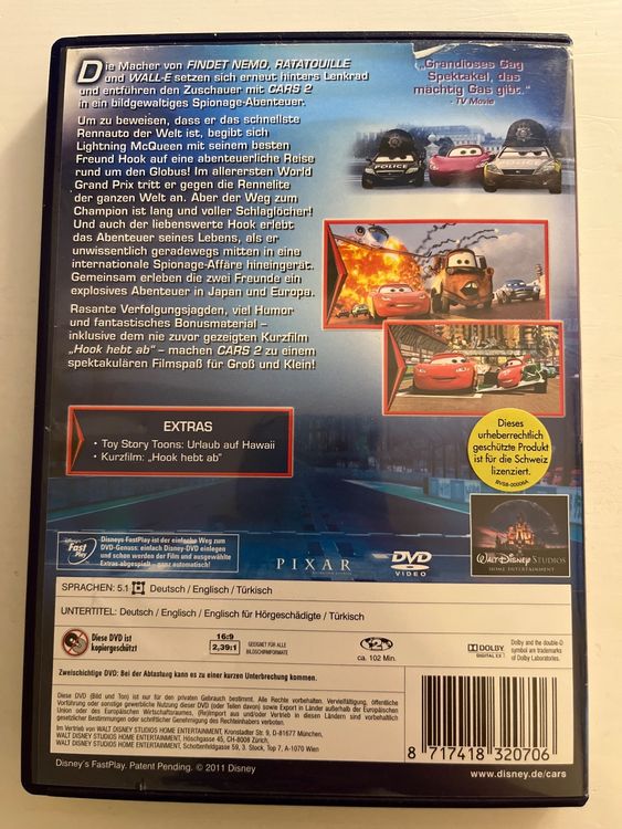Disney / Pixar: Cars 1-2 (DVD) (Gebraucht) in Sierre für CHF 4.95 – mit Lieferung auf Ricardo kaufen