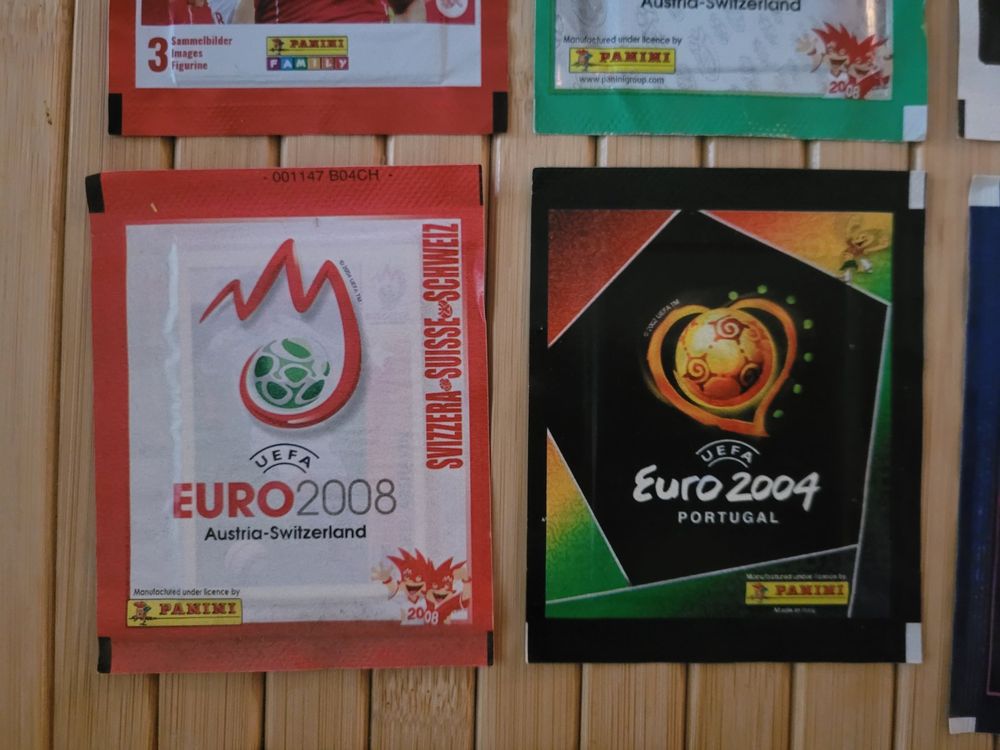Panini Sticker Tüten Sammlung: Euro 2004, 2008, WM 98, CL (Neu (gemäss ...