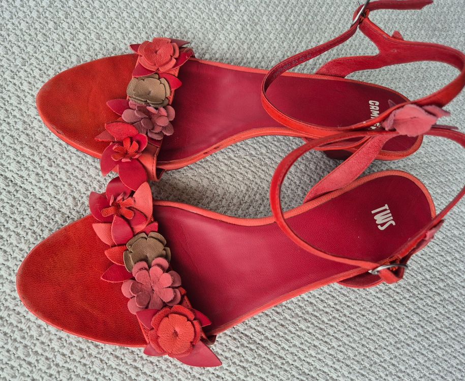 CAMPER TWS SANDALE SANDALETTEN PUMPS ECHT LEDER BLÜTEN TOP | Kaufen auf ...