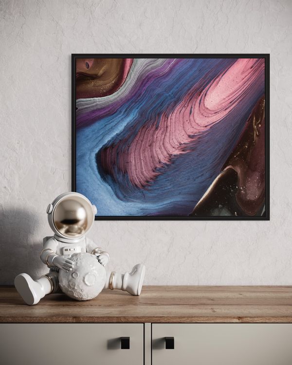 Acryl auf Leinwand, abstrakte Kunst, Fluid Art, gerahmt | Kaufen auf Ricardo