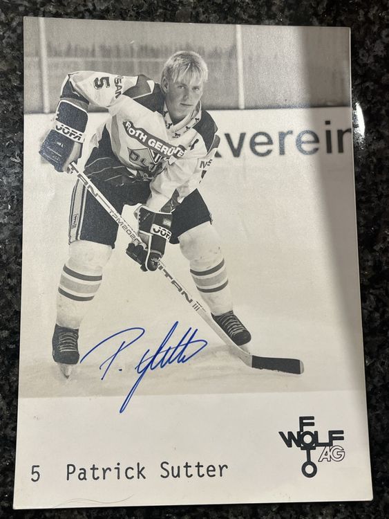 Signierte Autogrammkarte Patrick Sutter EHC Olten (Gebraucht) in ...
