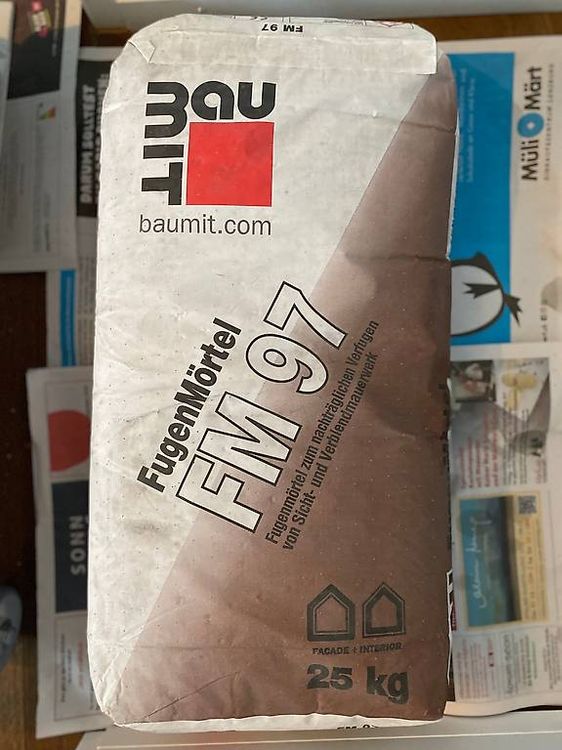 25kg Fugenmörtel für Klinker & Verblender extraweiss Kreide (Gebraucht) in Meisterschwanden für ...